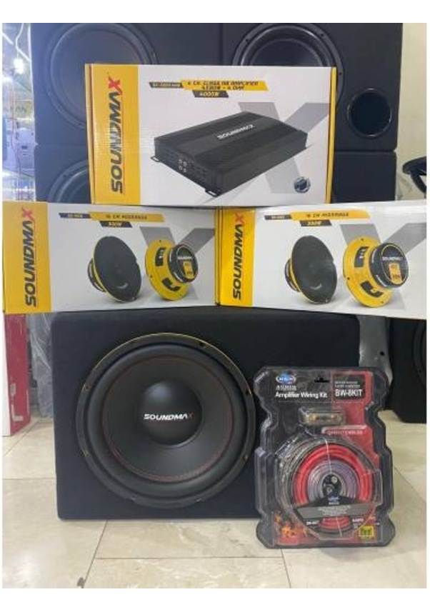 Soundmax Paket 30cm Bass 16cm İki Takım Midrange Soundmax Anfi ...