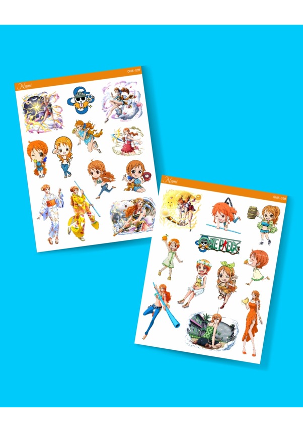 Nami - One Piece 2 Li Sticker Etiket Seti Anime Çıkartmaları Parlak ...