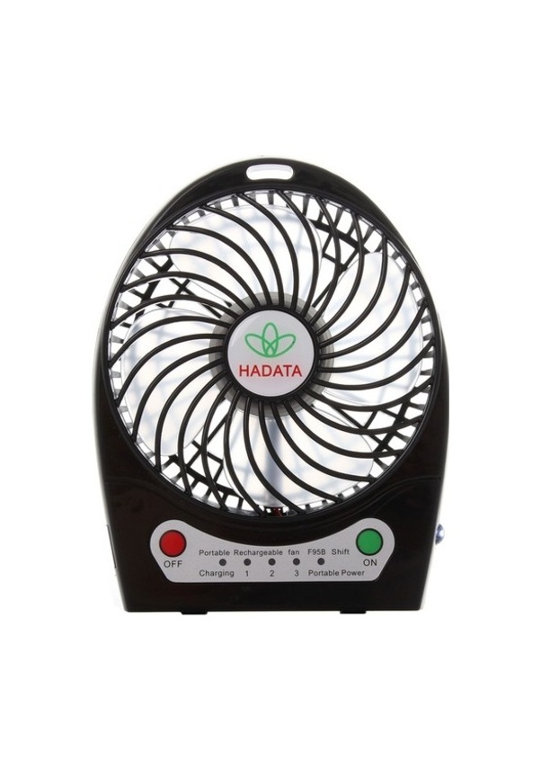 Hadata Şarj Edilebilir Fan Siyah I5n0su 2 Kollu Var Masaüstü Siyah 100 ...