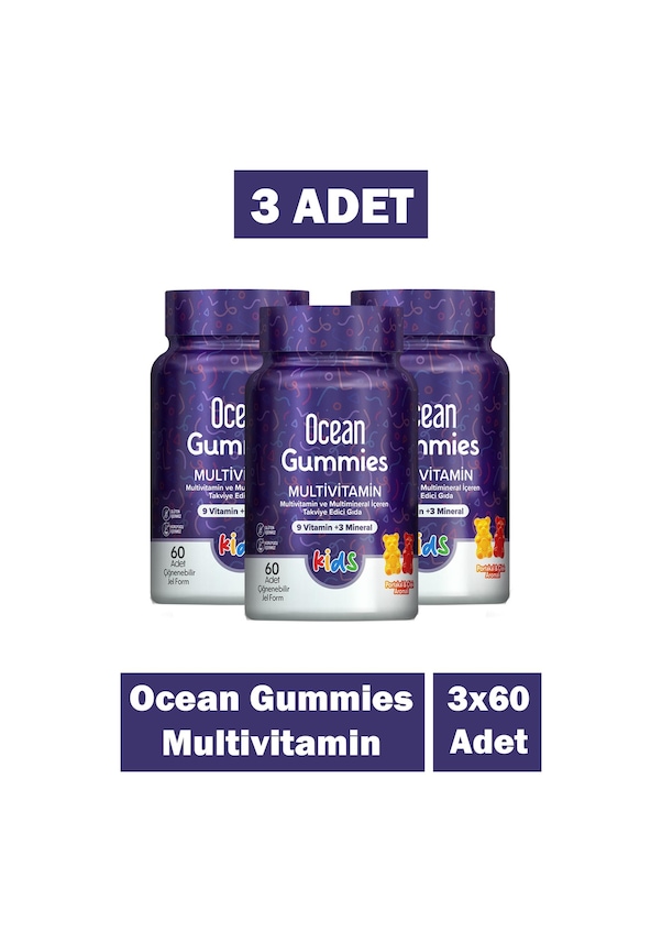 Ocean Gummies Multivitamin 60 Çiğnenebilir Jel Form 3 Adet Fiyatları ve ...