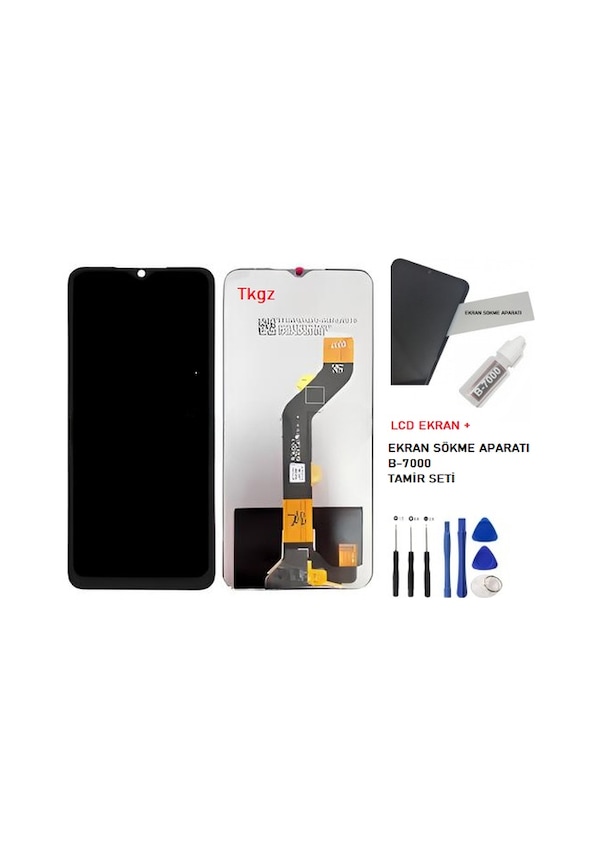 Tecno Spark 8c Lcd Ekran Dokunmatik - A - Kalite + B-7000 + Tamir Seti Siyah Fiyatları ve ...