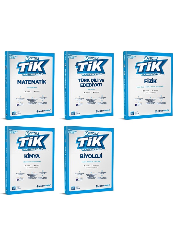 Eğitim Vadisi 2025 9. Sınıf Matematik + Edebiyat + Fizik + Kimya + Biyoloji Tik Tam İzleme Seti ...
