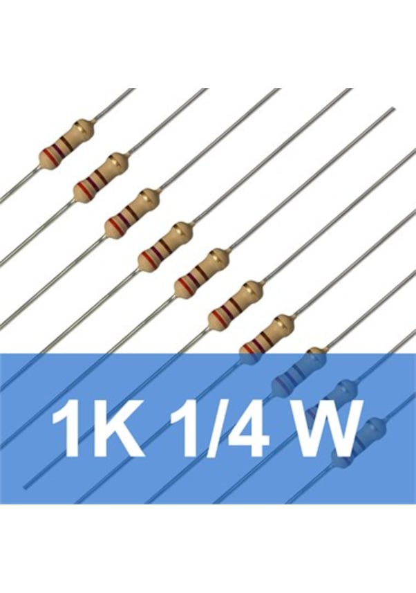 1K 1/4W Direnç (10 Adet) Fiyatları ve Özellikleri