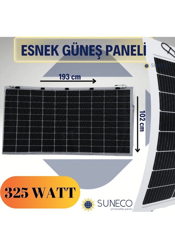 325 Watt Yarı Esnek Güneş Paneli Half Cut Monokristal Solar Güneş ...