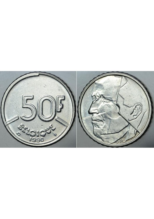 Belçika 50 Frank 1990. Fiyatları ve Özellikleri