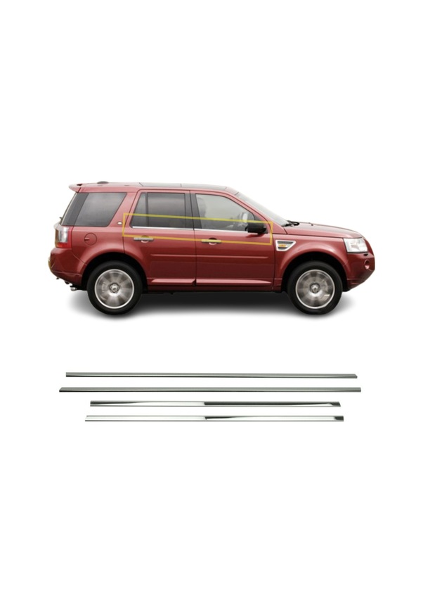 Land Rover Freelander 2 Krom Cam Çıtası 4 Prç. 2006-2014 P.Çelik ...