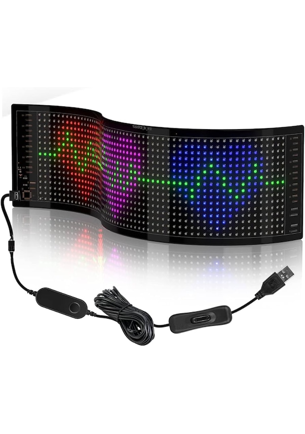 Matrix Led Panel Cama Yapışan Telefon Kontrollü Led Ekran 16 x 64 ...