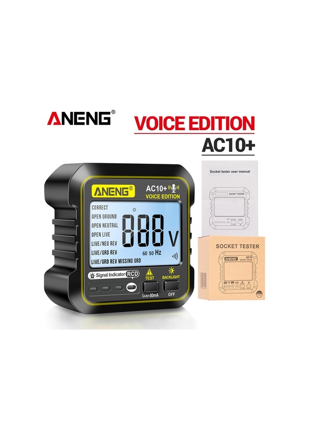 Ab Tak-aneng Ac10+ Dijital Ekran Soket Test Cihazı Dedektör Çıkış ...
