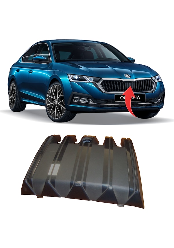 Skoda Octavia Ön Panjur Kapağı Sensör Delikli 2021- 5E3853655A ...