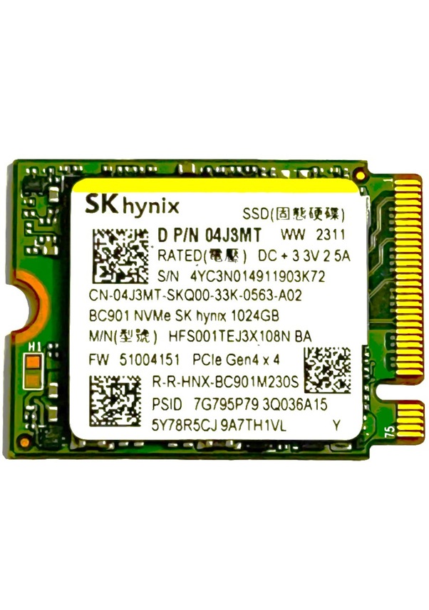 Hynix HFS001TEJ3X108N 1 TB Pcıe Nvme M.2 2230 Gen4x4 Solid State Ram ...