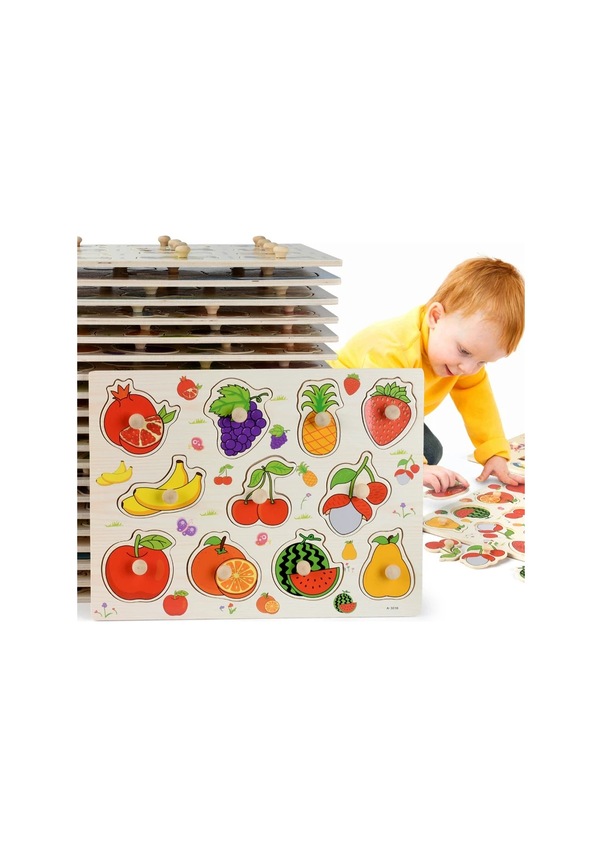 B Montessori Ahşap Yapbozlar El Kepçe Panoları Oyuncaklar Tangram ...