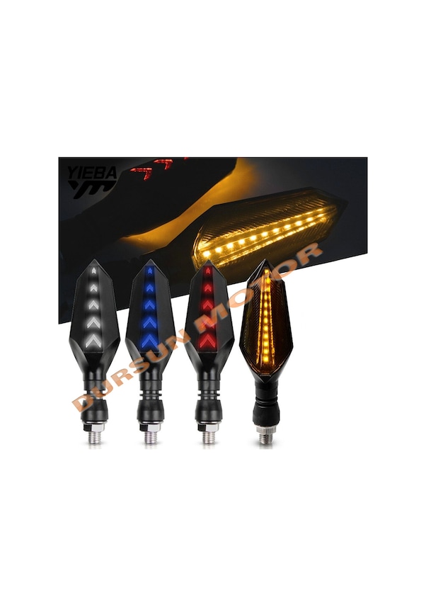 Motosiklet Kayan Model Angel Sinyal Seti Kırılmaz Esnek 2 Adet Sinyal ...