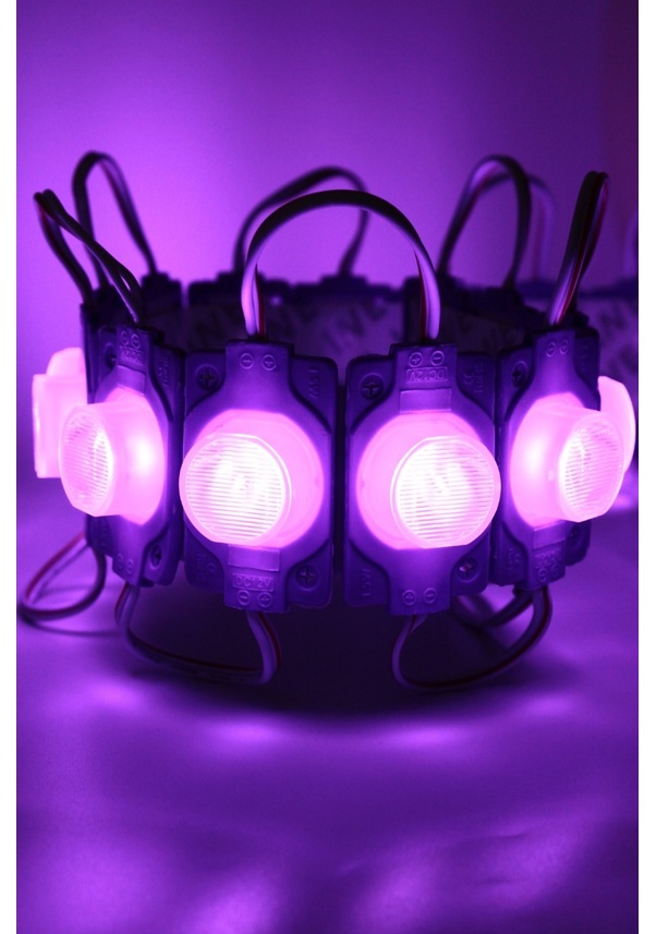 12 Volt 1.5 Watt Tek Mercekli Modül Led Mor 10 Adet Fiyatları ve ...