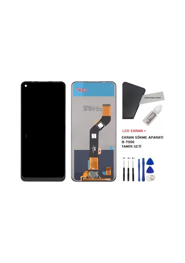 Tecno Camon 17 Lcd Ekran Dokunmatik - A - Kalite + B-7000 + Tamir Seti Siyah Fiyatları ve ...