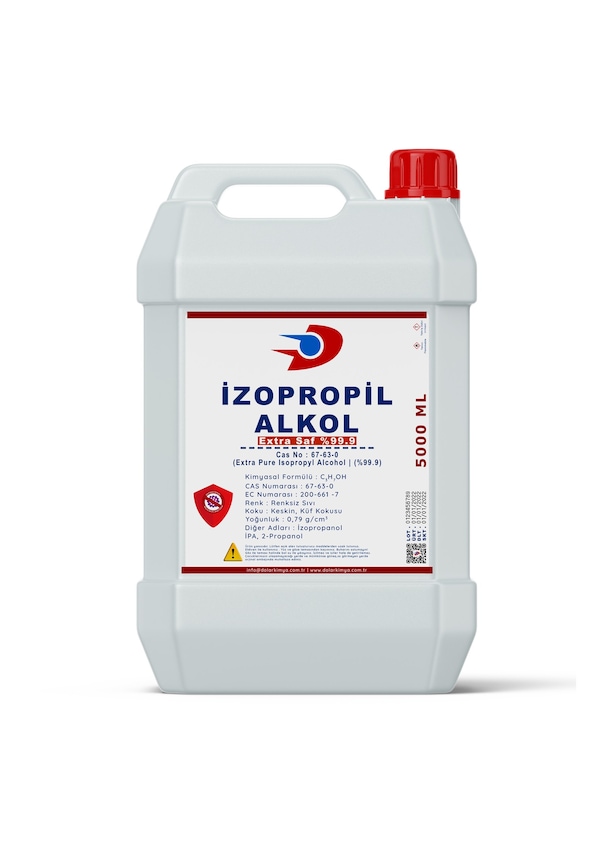 İzoPropil Alkol (İPA) | Dezenfektan | Extra Saf %99.90 | 5 Litre ...