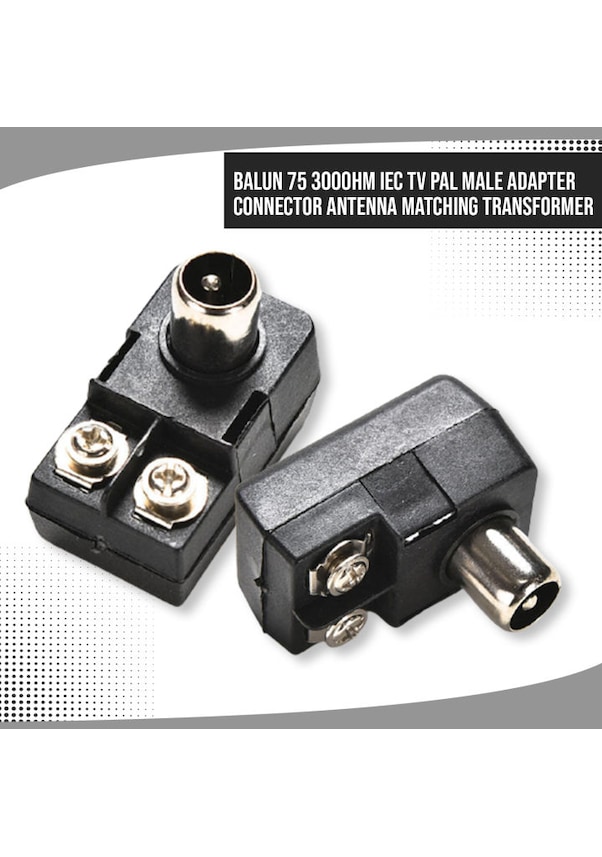 5 Adet Balun Tv Anten Konnektörü Uhf Vhf Fm 300 Ohm To 75 Ohm Fiyatları ...