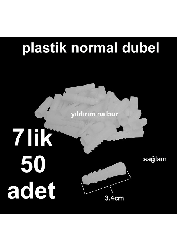 Plastik Dubel 7lik 50 Adet Beton Dubeli Fiyatları ve Özellikleri