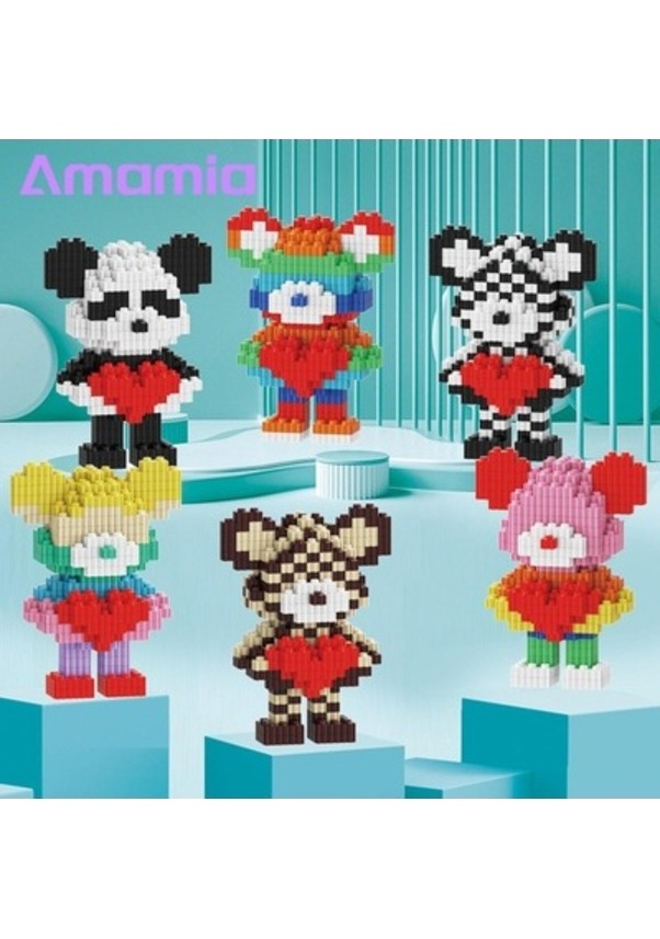 Amamia Çizgi Film Yapı T Plastik Çocuk Hediyesi Öğretici Mikro Parça ...