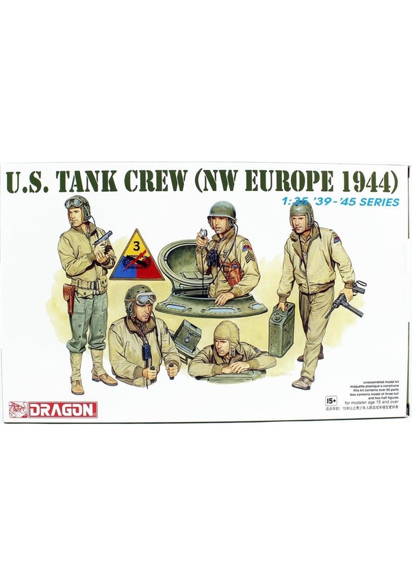 Dragon 6054 1/35 Ölçek, Abd Tank Mürettebatı Nw Europe 1944 Asker ...