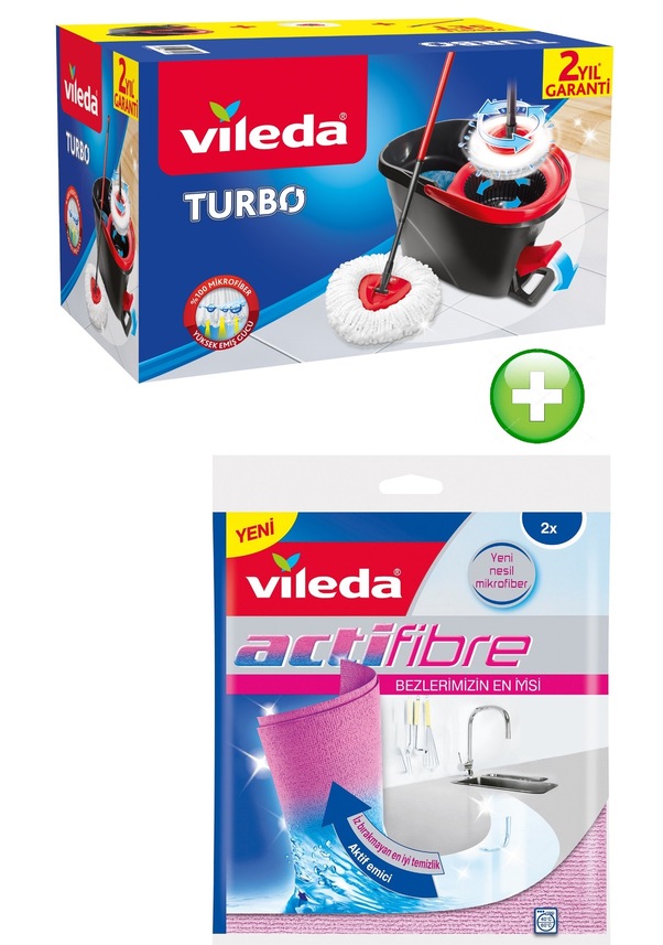 Vileda Turbo Pedallı Temizlik Seti (Komple Set)+Vileda Actifibre ...