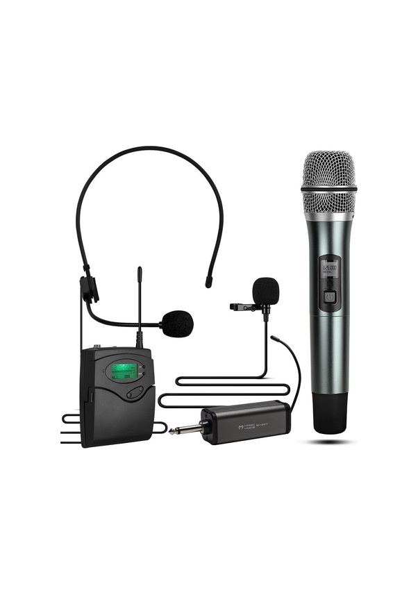 MAGICVOICE MV-1305YE UHF 1 EL + 1 YAKA EKRANLI KABLOSUZ TELSİZ MİKROFON 17413 Siyah Fiyatları ve ...