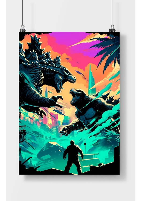 Godzilla Vs Kong Film Poster Çerçevesiz Poster Kağıdı 15 X 21 Cm ...