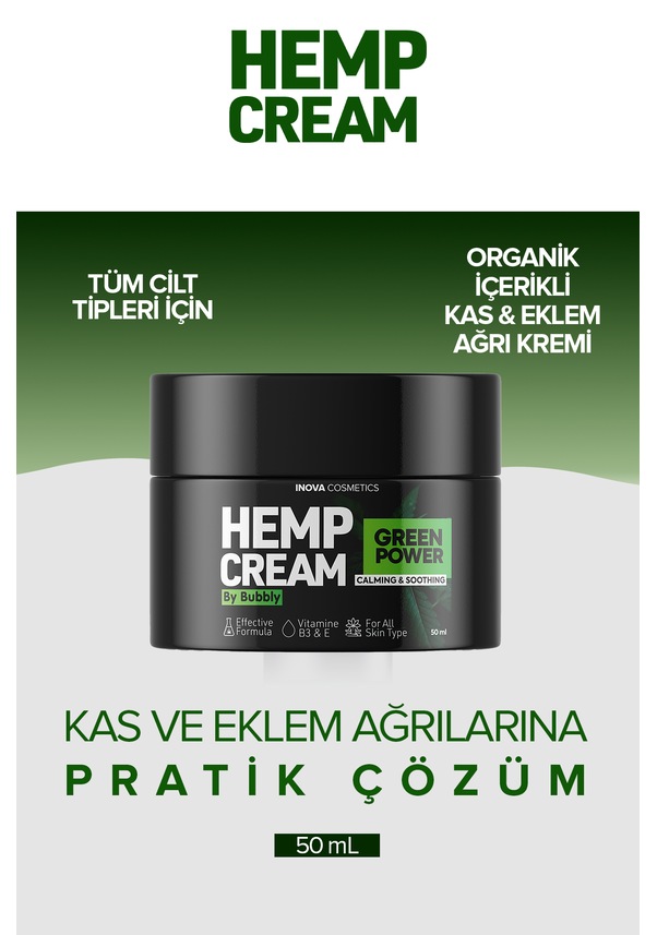 İnova Cosmetics Hemp Cream Kenevir Yağlı Ağrı ve Masaj Kremi 50 ML ...