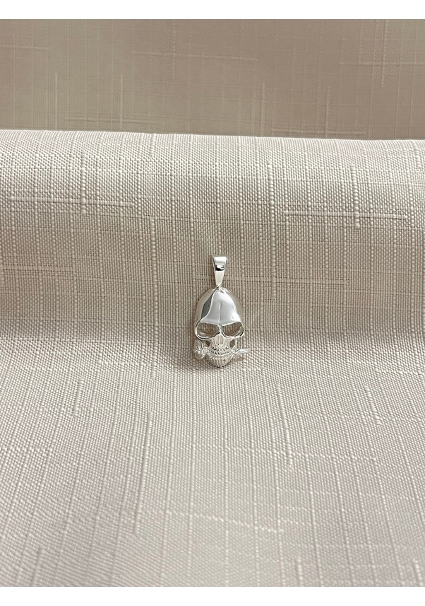 İskelet Kuru Kafa Detay 925 Ayar Gümüş Kolye Ucu 60 CM Fiyatları ve ...