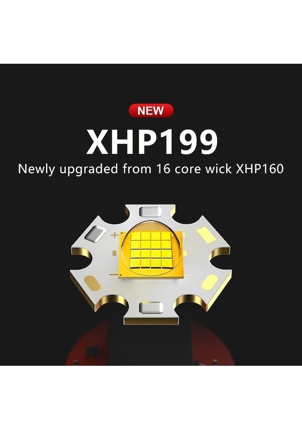 Yunjiwu Süper Xhp199 En Güçlü Led El Feneri Xhp90, Şarjlı Taktik Fener ...