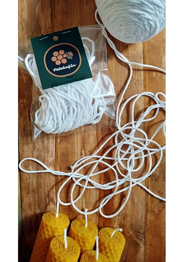 25 Metre Çapı 1cm İle 3 Cm Arası Mumlar İçin Fitil%100 Pamuk İp Beyaz ...