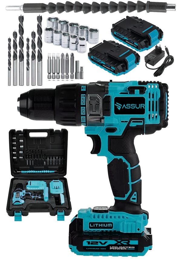 Assur ASR029 12V Çift Akülü Vidalama Mavi Fiyatları ve Özellikleri