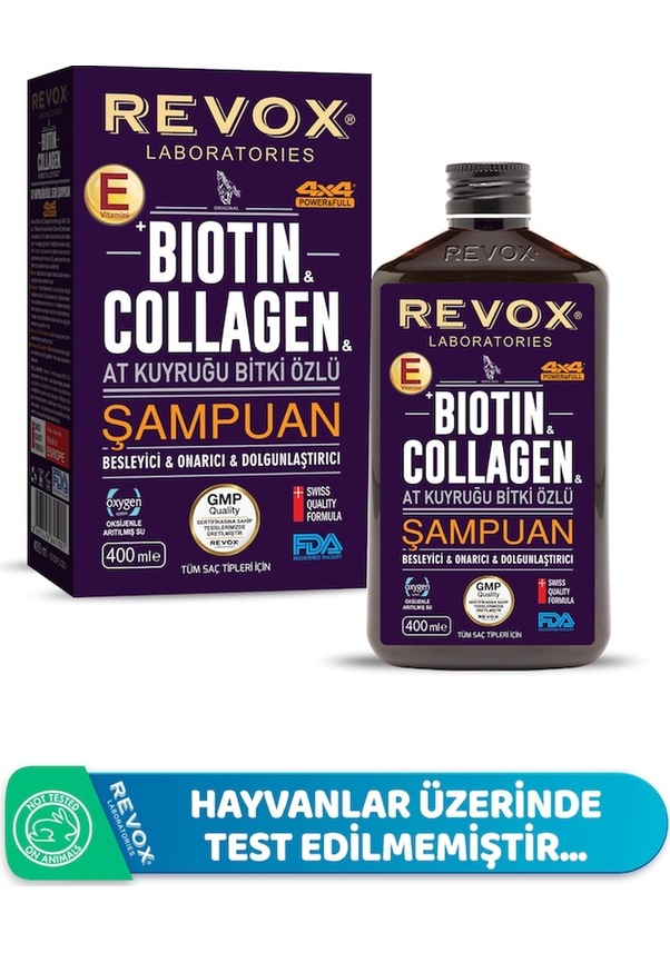 Revox Biotin ve Collagen At Kuyruğu Bitki Özlü Şampuan 400 ML Fiyatları ...