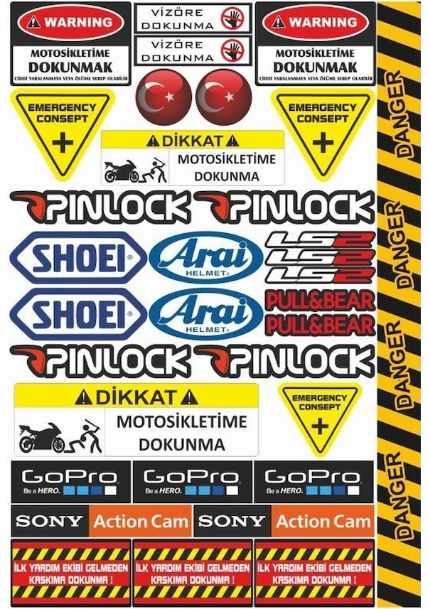 Motosiklet Kask Sticker Seti Fiyatları ve Özellikleri