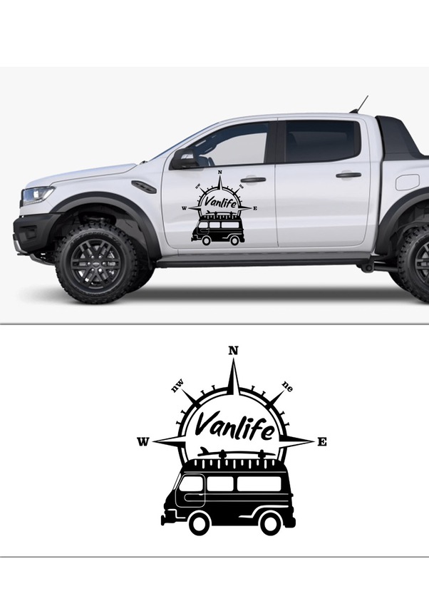 120 X 120 cm-Vanlife Karavan Sticker. Pusula Karavan Sticker Fiyatları ...