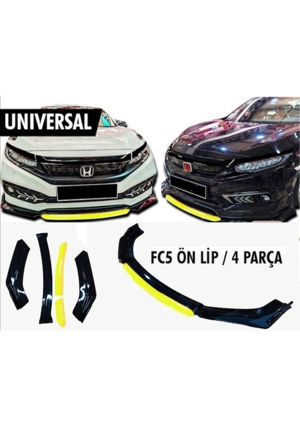 OtoÇizgi Universal 4 Parça Ön Lip Piano Black Fc5 Sarı Dilli OtoÇizgi ...