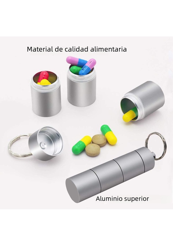 Mini Taşınabilir Alüminyum Su Geçirmez Hap Kutusu Kutuları Mühürlü 3 ...