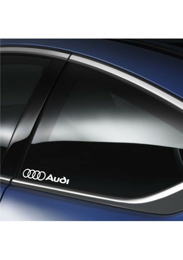 Audi Araba Arka Cam Araç Sticker Yapıştırma 2Adet Beyaz Renk Sticker ...