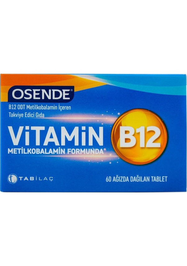 Osende Vitamin B12 60 Ağızda Dağılan Tablet Fiyatları ve Özellikleri