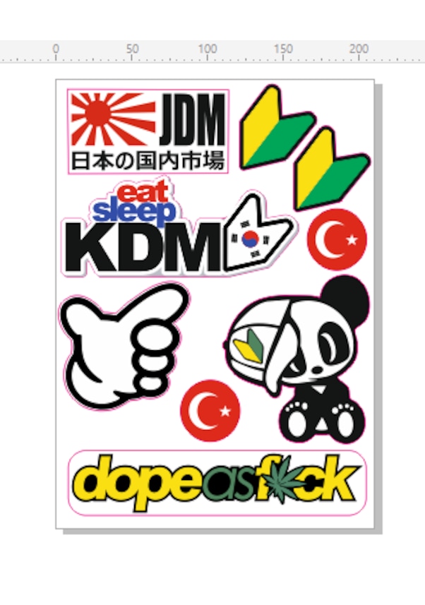 Cg Motor Jdm Sticker Set A4 Fiyatları Ve Özellikleri