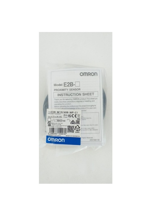 Omron Endüktif Sensör E2B-M12Ln08-Wp-C1 2M Kablolu Npn No Fiyatları ve Özellikleri