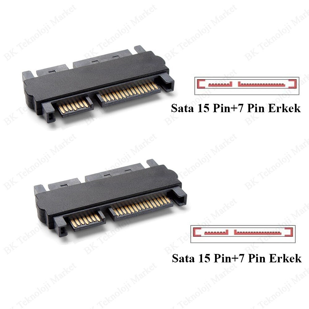 Sata 22 Pin Erkek To Sata 22 Pin Erkek Adaptör Fiyatları ve Özellikleri