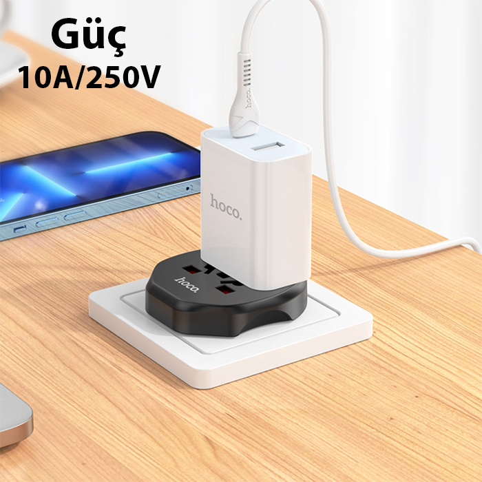 Coofbe Şarj Akım Korumalı 10a/250v Amerikan Ve Avrupa Tipi Priz ...