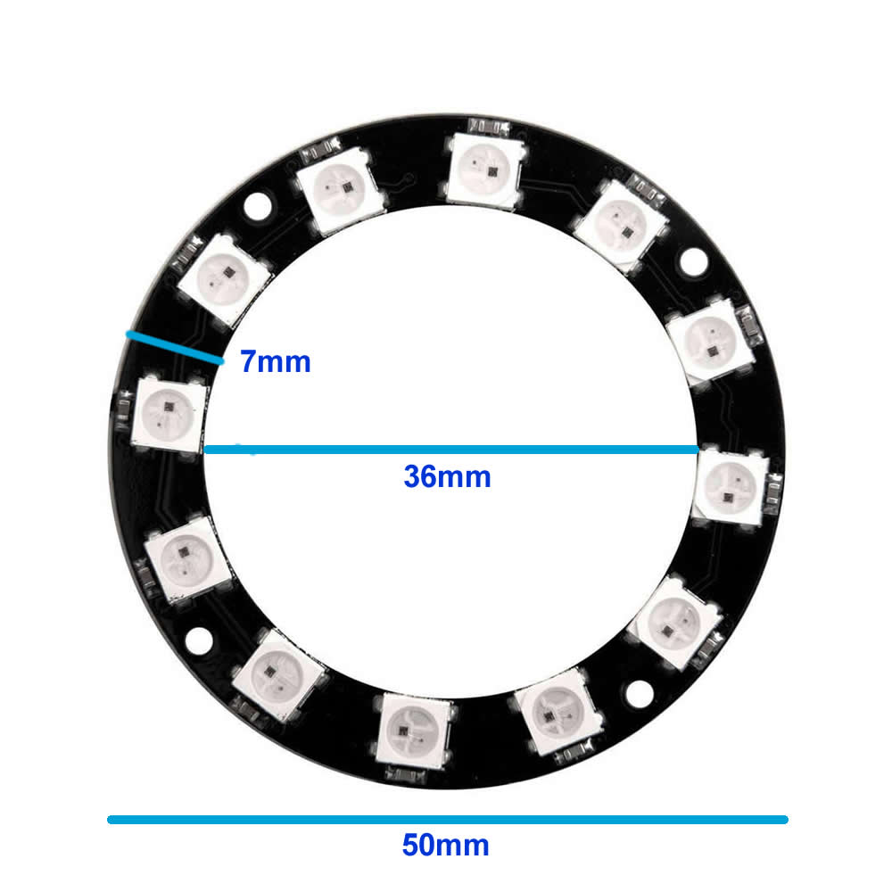 12 Bit Neopixel Halka Ring Ws2812b 5050 Rgb Led Modül 12 Li Fiyatları ...