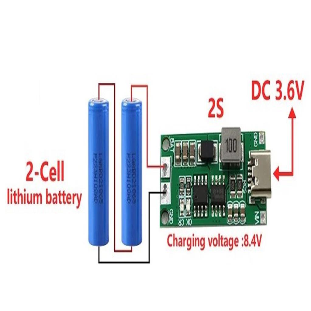 2s 2a Bms 16.8v Type C Lityum Pil Sarj Modülü 18650 Li-ıon Batarya Step ...