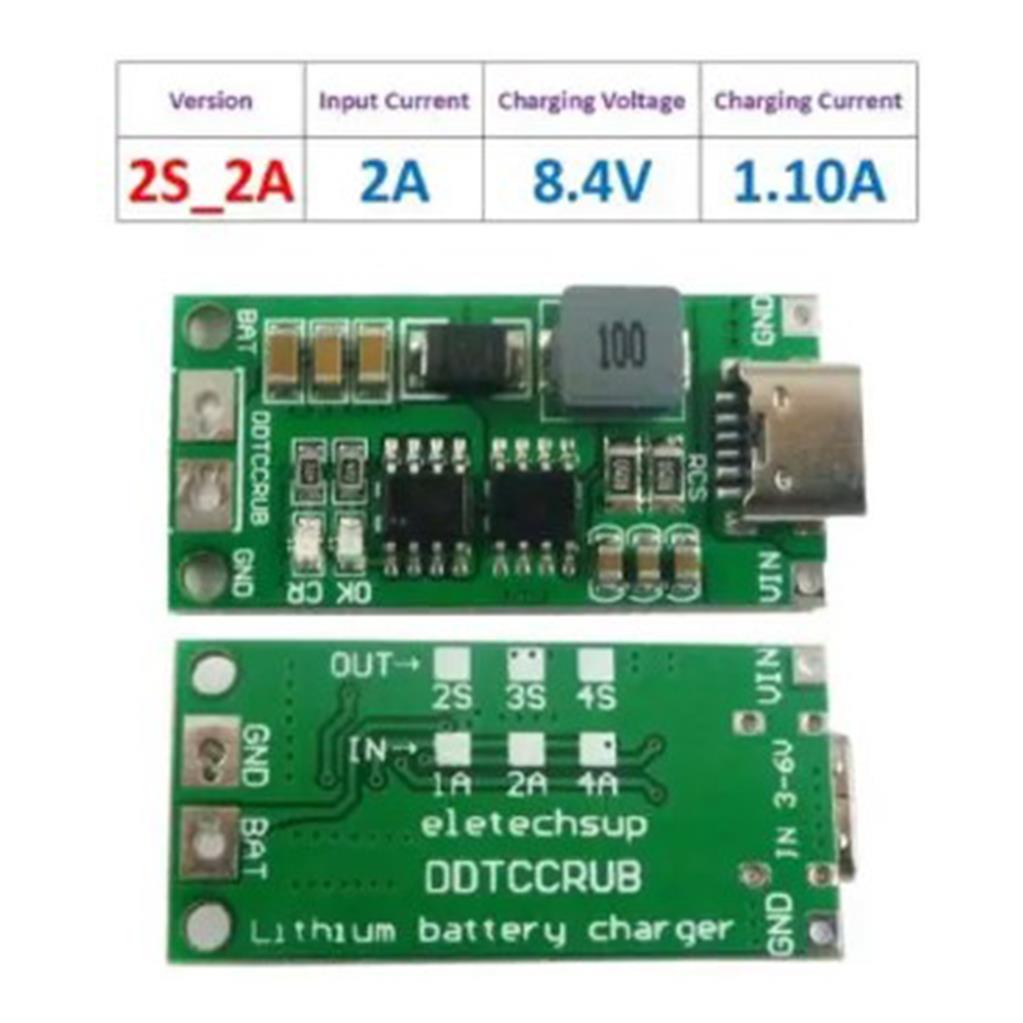 2s 2a Bms 16.8v Type C Lityum Pil Sarj Modülü 18650 Li-ıon Batarya Step ...