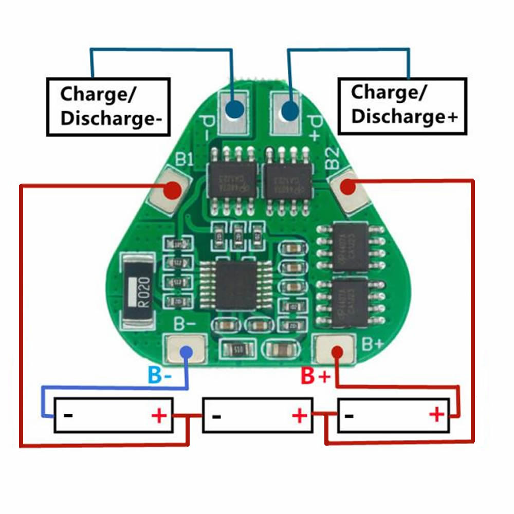 3S 8A 12V BMS Koruma Kartı 18650 Batarya Lityum Li-on Lipo Pil ...