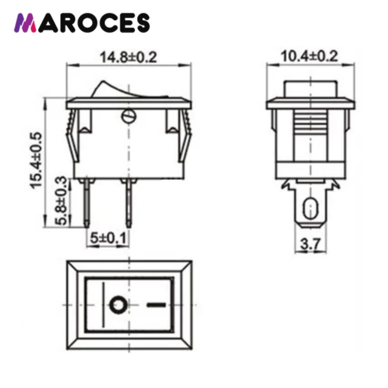 Anahtar Mini On-Off Siyah Işıksız 2 Pin Ic-125B 1 Adet Fiyatları ve ...