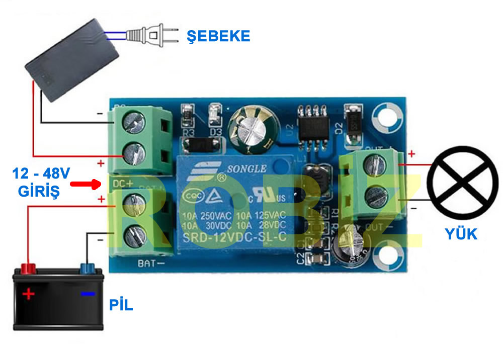 Dc 12v/48v Ups Modül Enerji Kesintisi Acil Durum Güç Kaynağı Akü ...