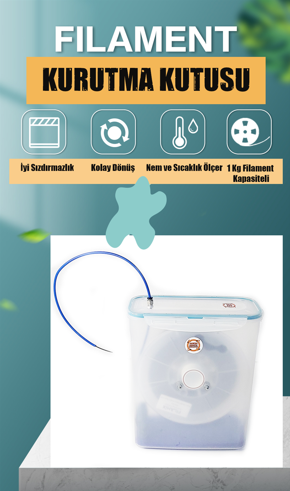 FilaKap Kurutuculu 3D Filament Saklama Kutusu-Nem Göstergeli Fiyatları ...