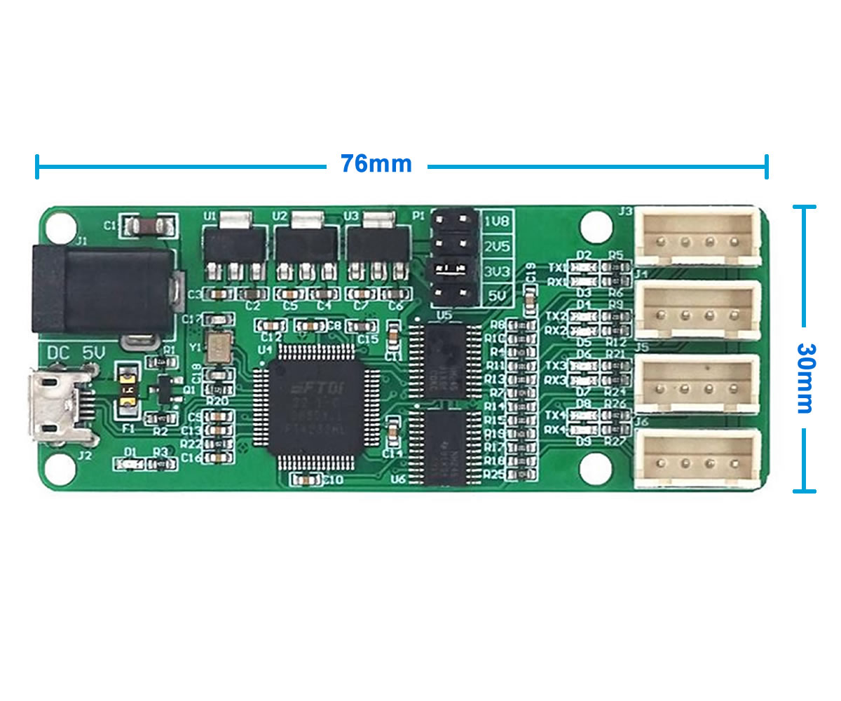 Ftdı Ft4232hl Usb To 4 Kanal Ttl Uart Çevirici Modül Rs232 Seri ...
